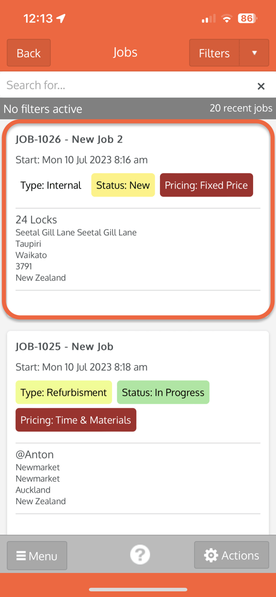 How to assign employees to a job - Mobile